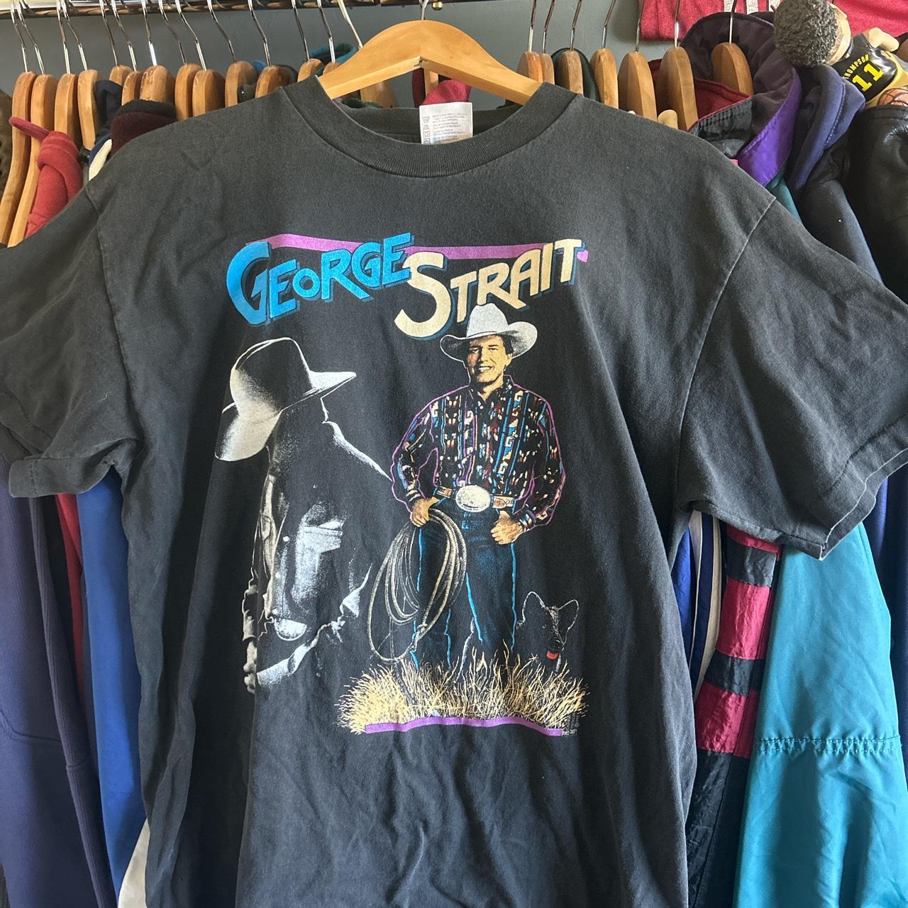Vintage 1992 George Strait tour shirt. Single stitch... - Depop