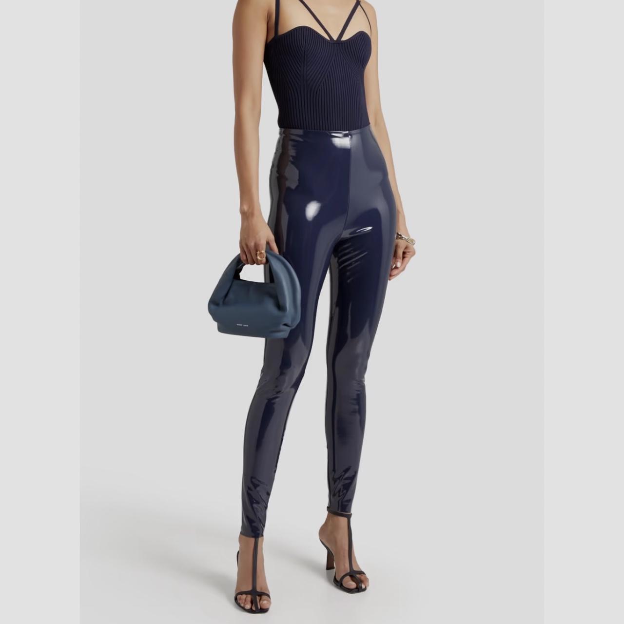 Commando navy blue vinyl leggings In perfect... - Depop