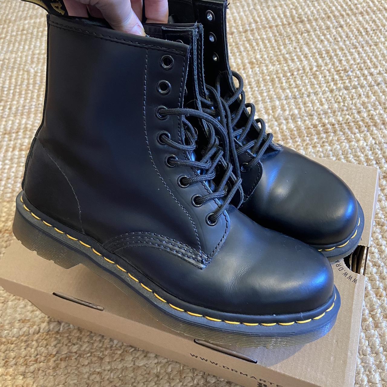 Dr Martens Size US 8 / UK 6 / EU 39 Women Worn... - Depop