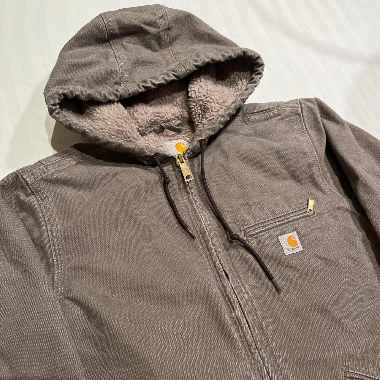 INCREDIBLY SWEET Dark Grey Carhartt Sherpa Lined... - Depop