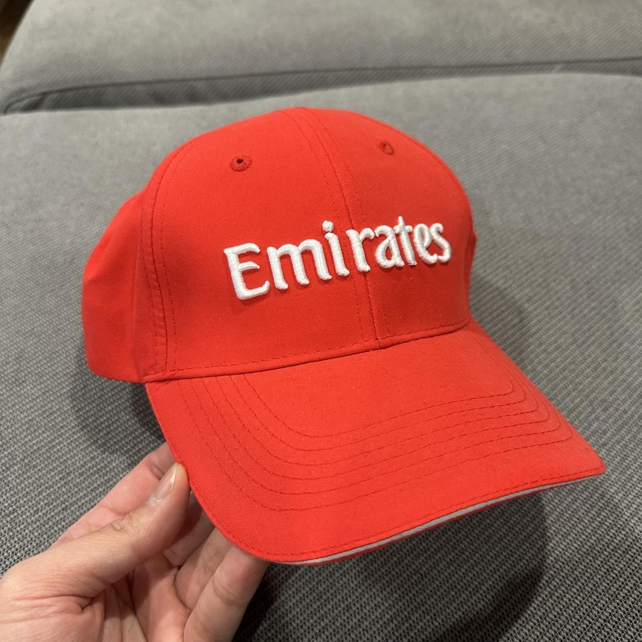 Red and white Emirates cap #Emiratesairlines - Depop