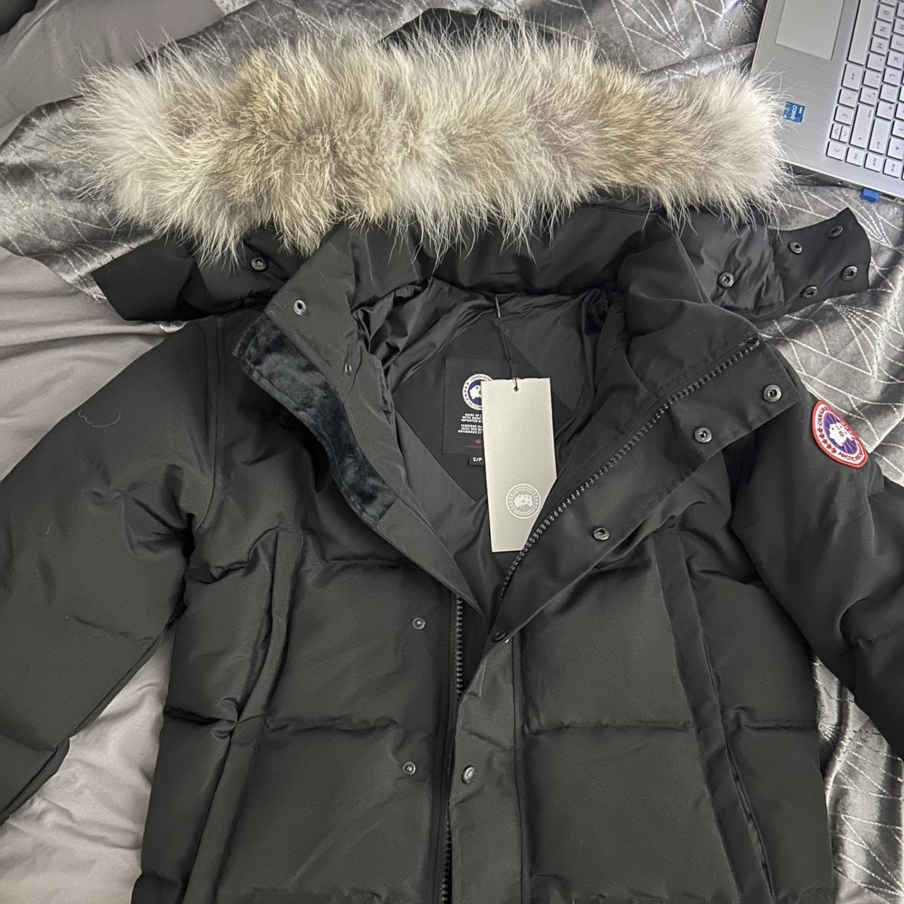 Black with red badge CG coat unisex Size S would fit... - Depop