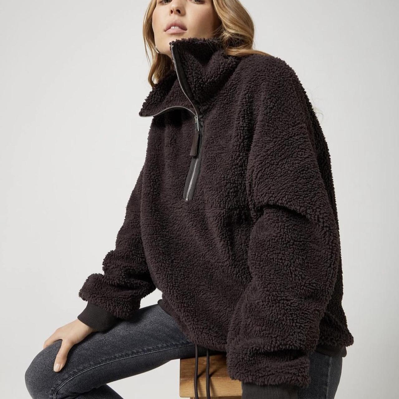 Poco chocolate brown teddy fleece Only worn handful... - Depop