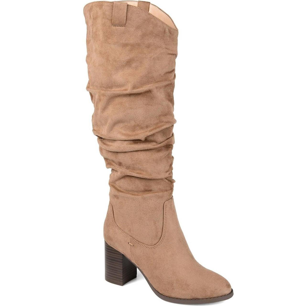 Journee Collection Women's Tan Boots | Depop