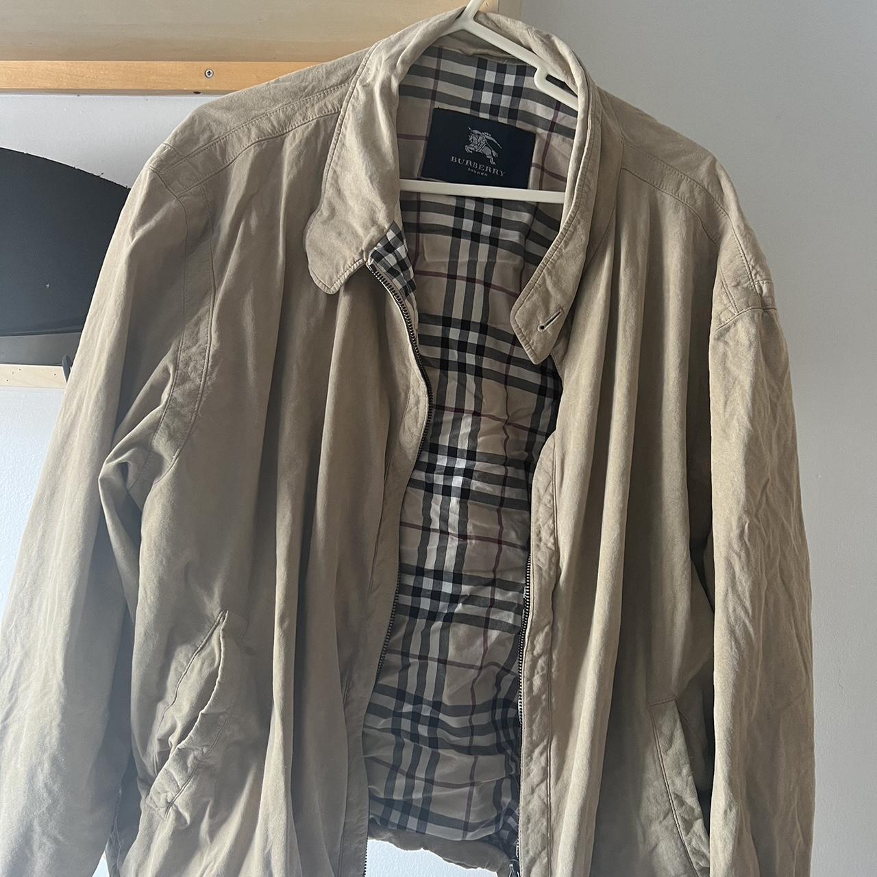 Beige Burberry Monogrammed Jacket Unisex Jacket in... - Depop