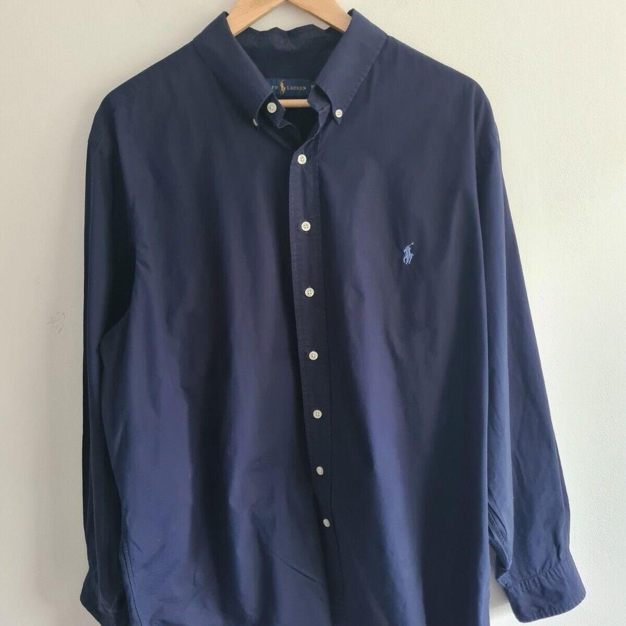 Ralph Lauren Mens Navy Blue Shirt 2XL Blue... - Depop Ralph Lauren Mens Navy Blue Shirt 2XL Blue... - Depop