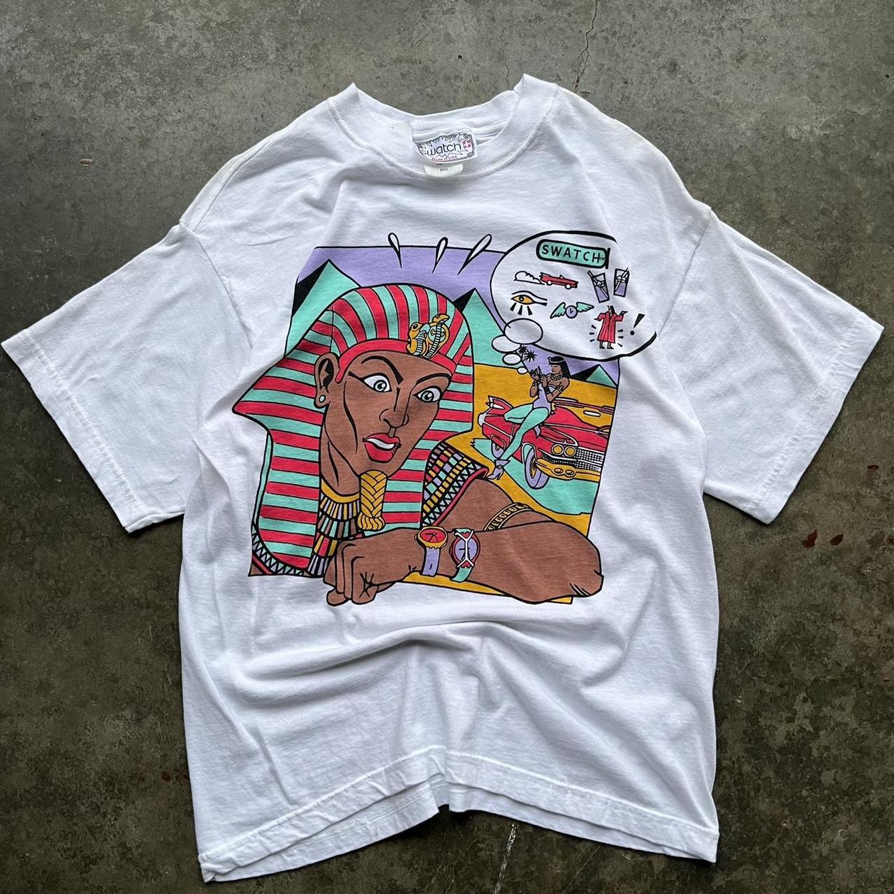 1980’s Swatch Pharaoh Time Promo Tee Medium Tagged... - Depop