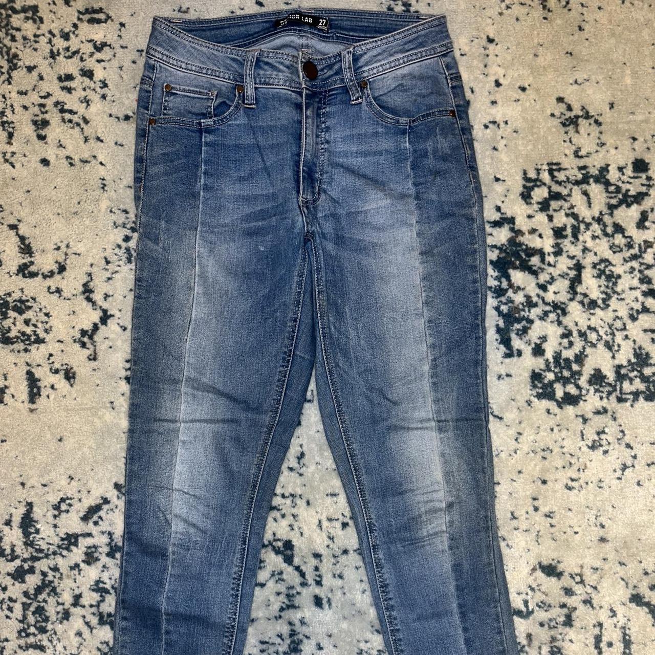 Design Lab Skinny Medium Wash Jeans - Depop