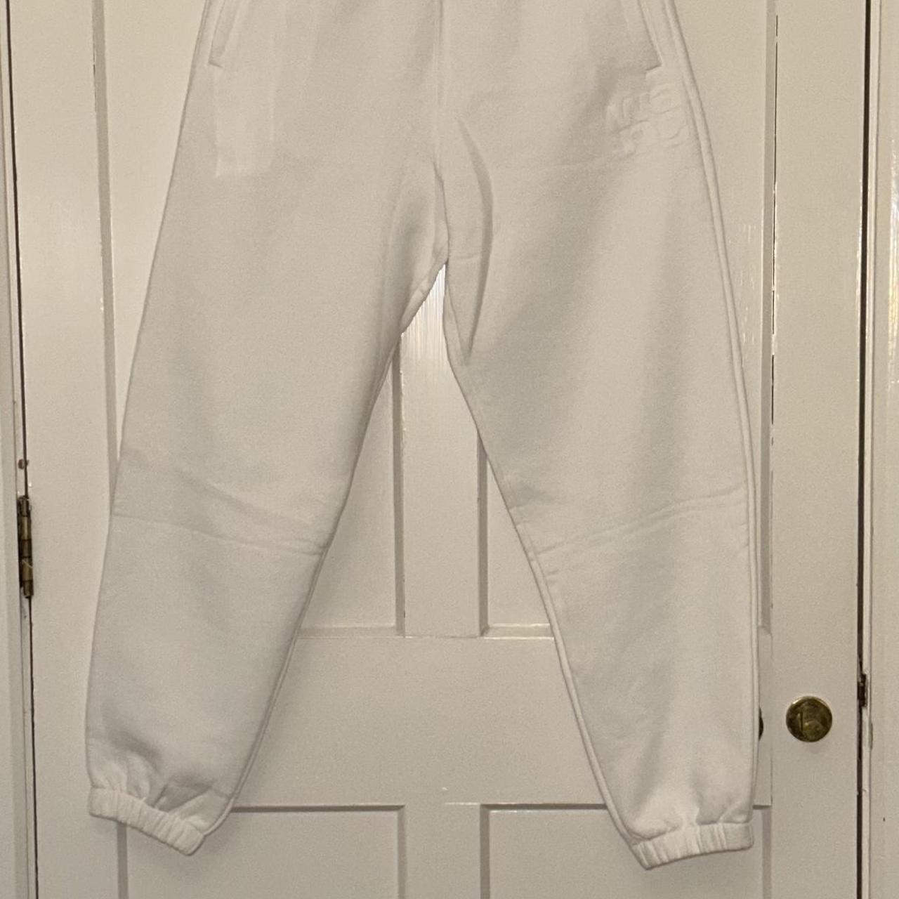 ALEXANDER WANG White Oversized Unisex Joggers - Depop