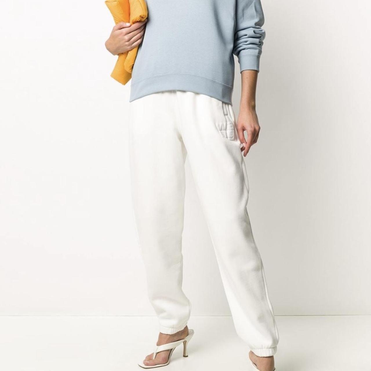 ALEXANDER WANG White Oversized Unisex Joggers - Depop