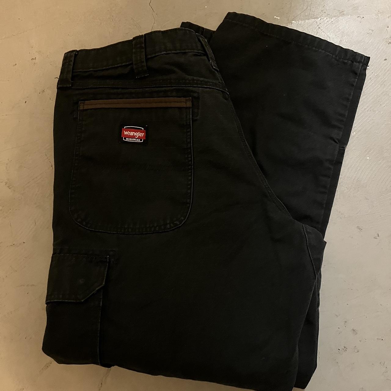 Wrangler, work pants Wrangler double knee cargo No... - Depop