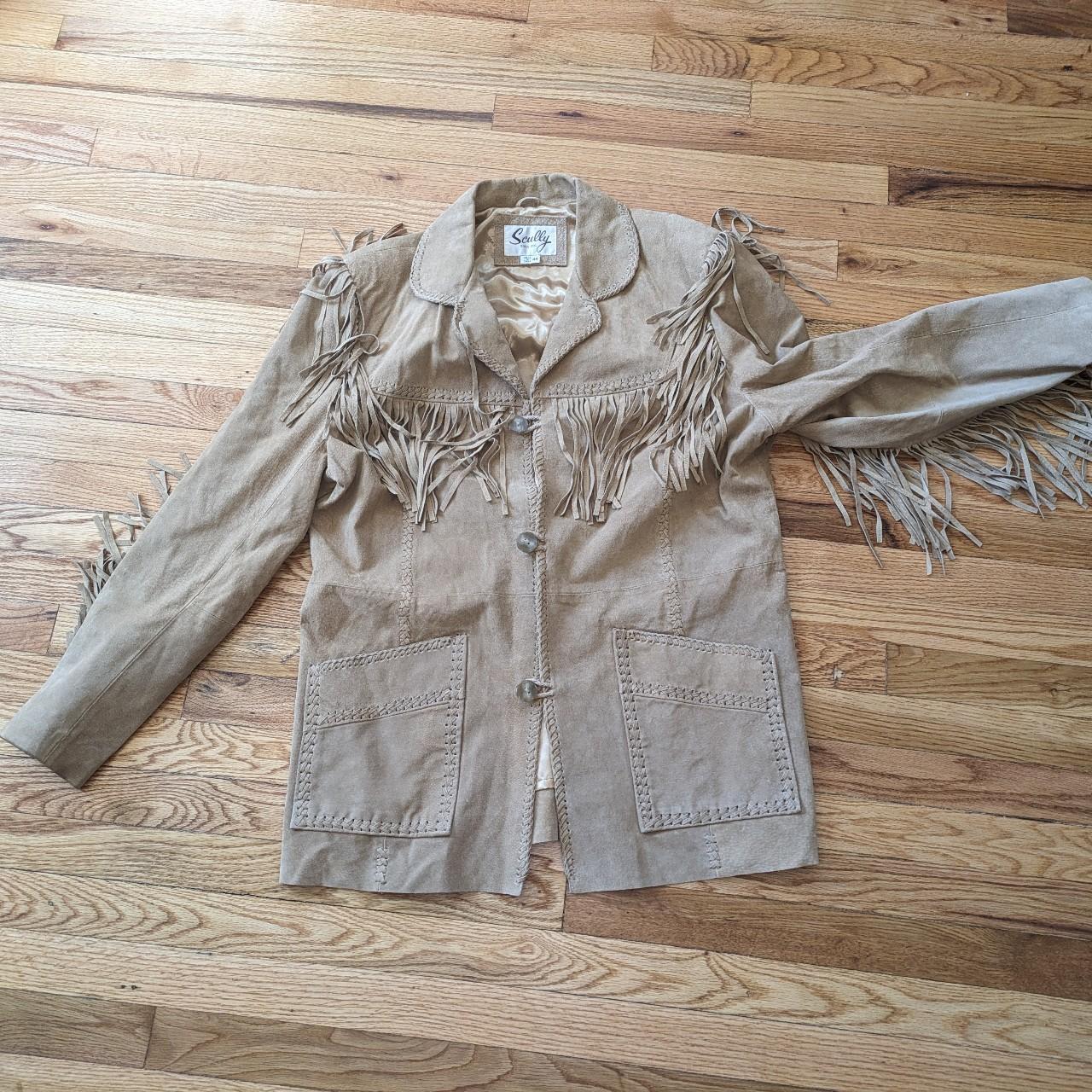 Amazing vintage Scully 100% leather fringe Western... | Depop