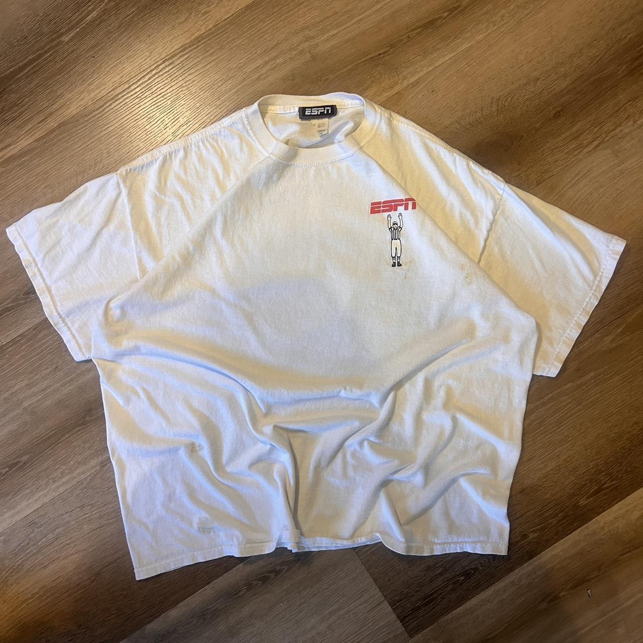 90’s ESPN referee tee stains on front and back - Depop