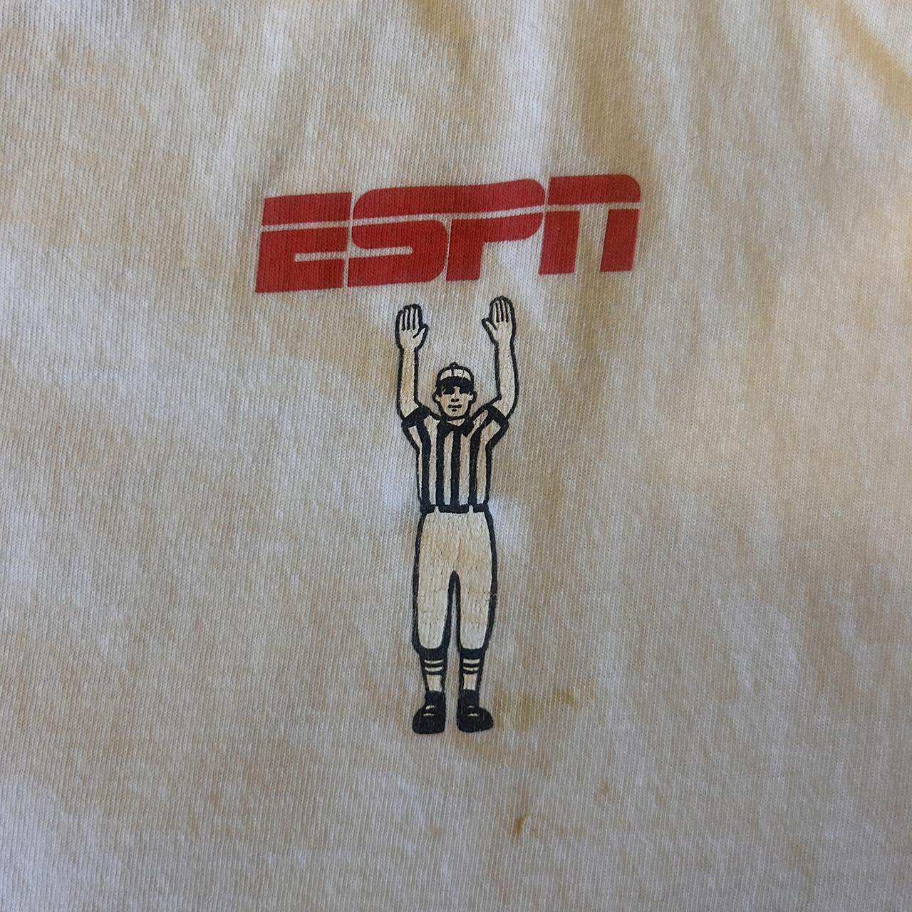 90’s ESPN referee tee stains on front and back - Depop