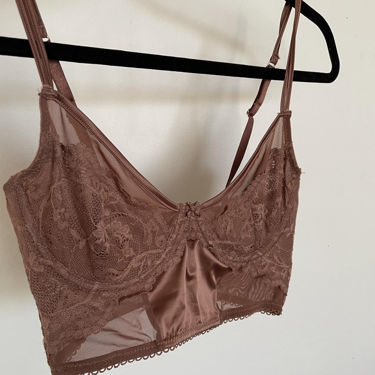 Corset - brown corset top / bra - size 10C -... - Depop