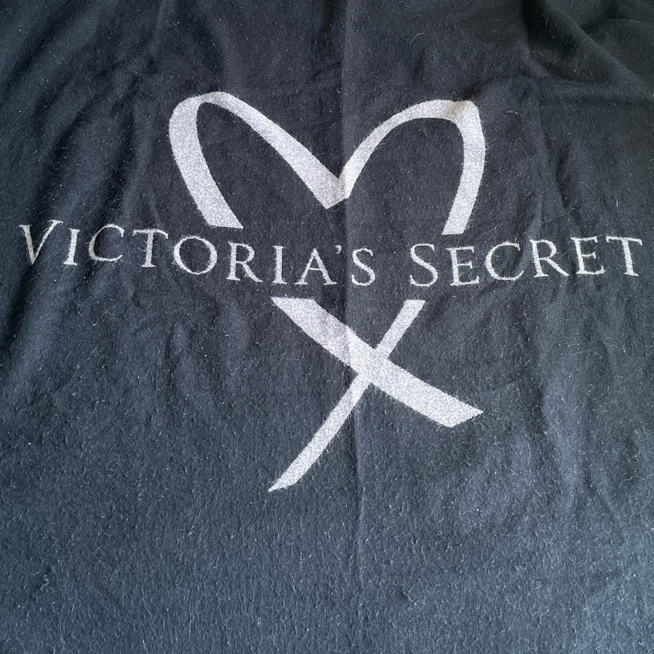 victoria’s secret pink heart fringe fuzzy throw... - Depop