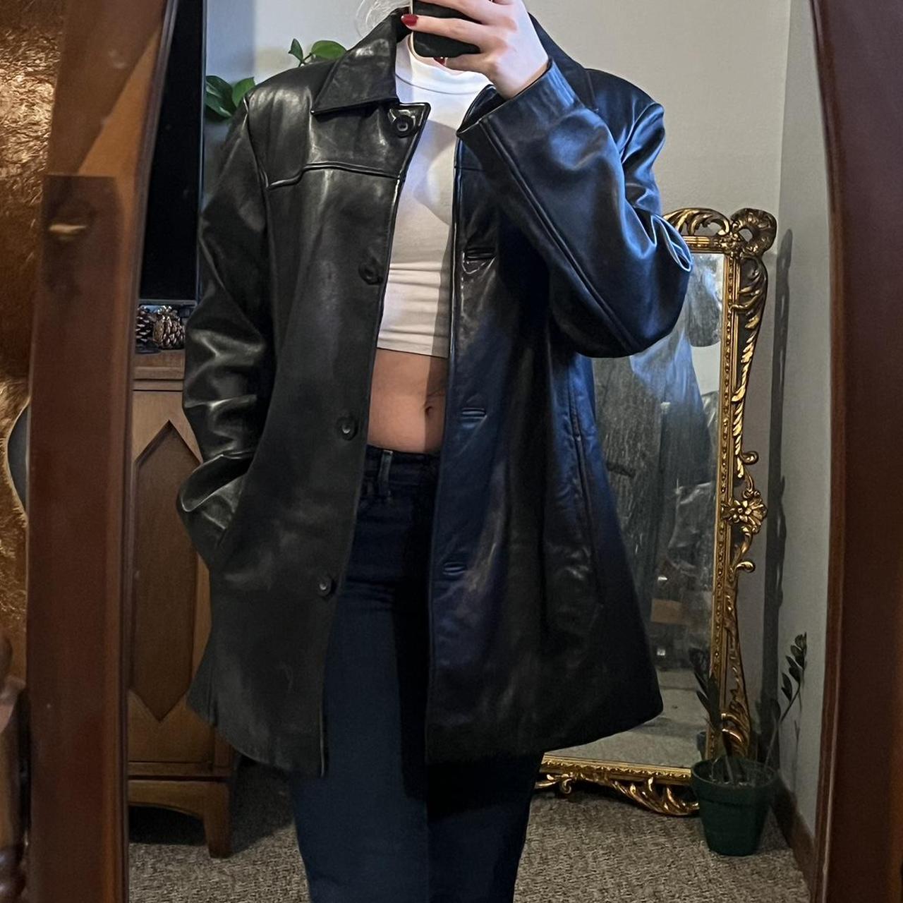 vintage 90s Nine West leather jacket - Depop