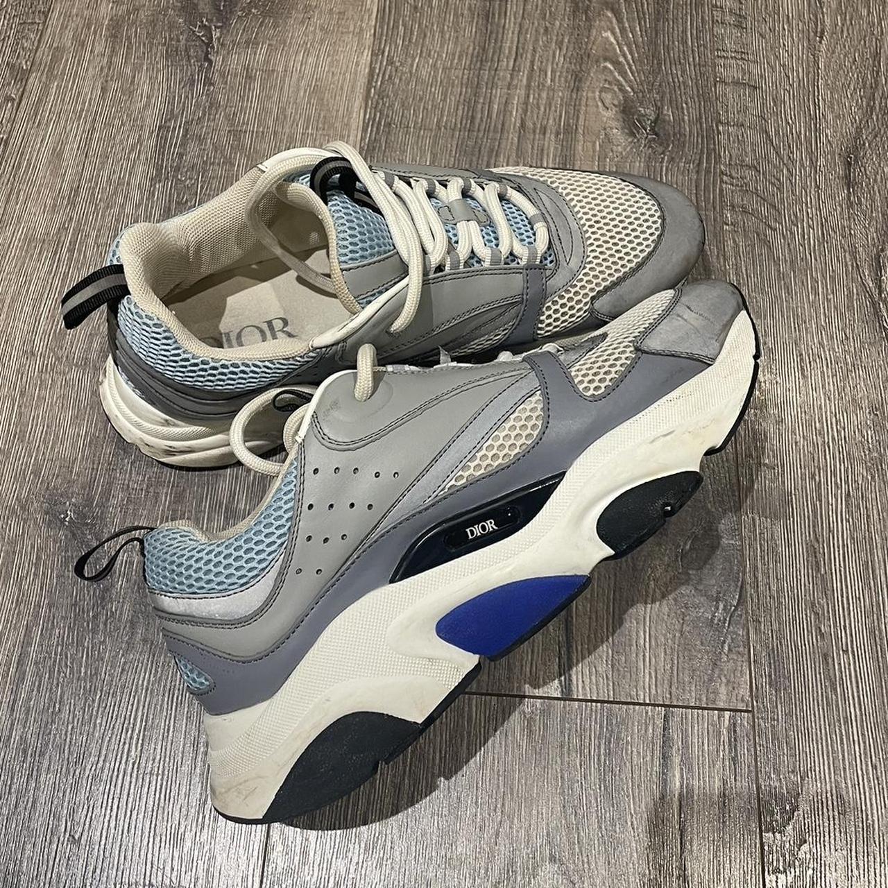 Grey blue and white dior b22 runners. Worn fair bit... - Depop
