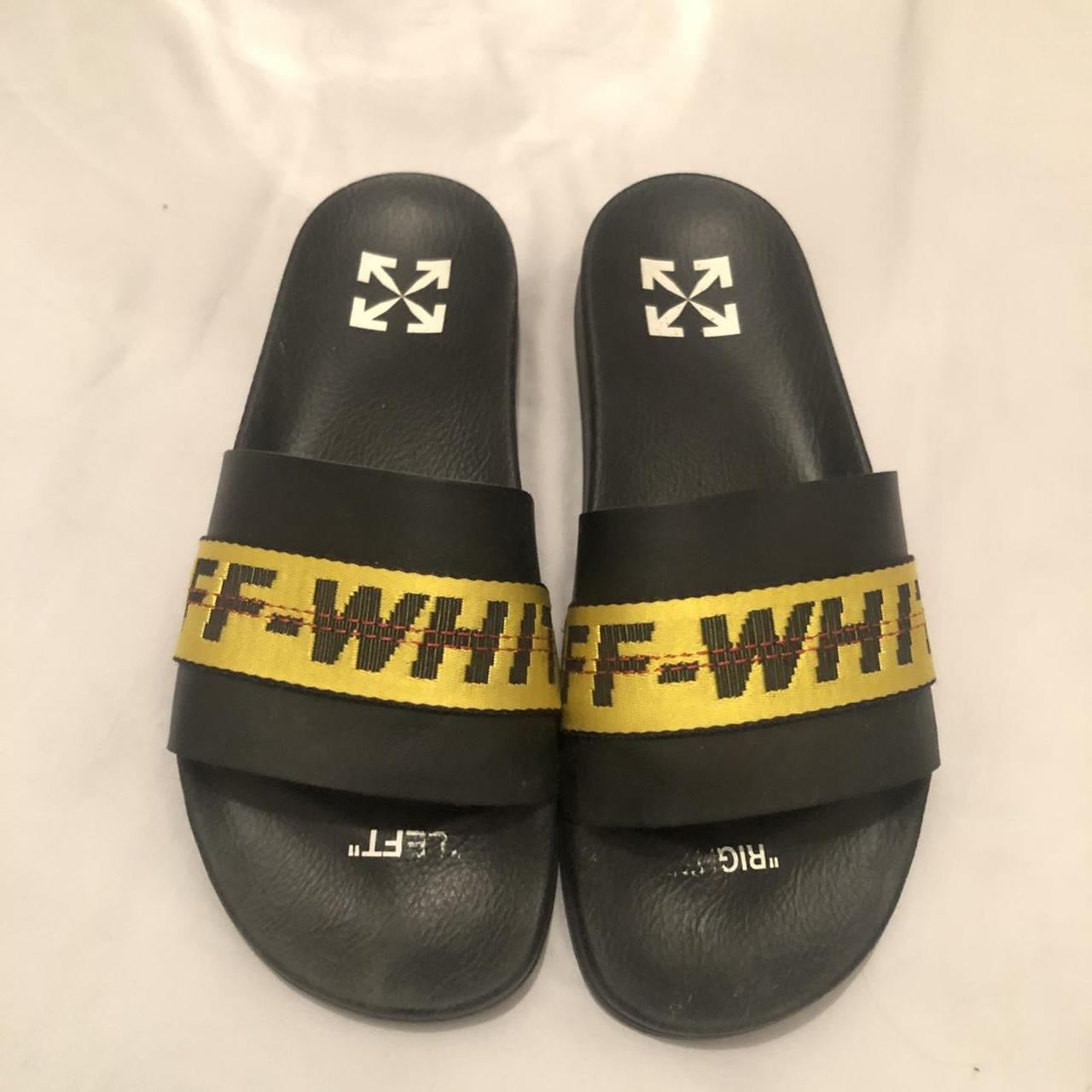 Off-White Slides Size 7 Worn a couple times... - Depop