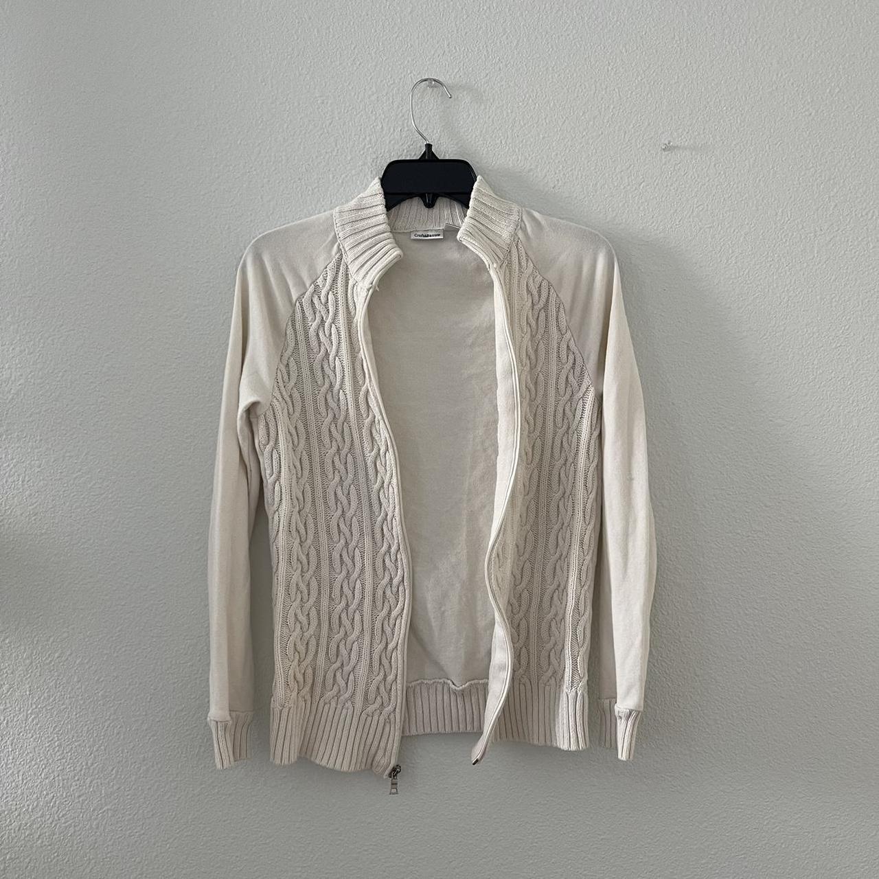 Cable knit jacket ————————————————- No tears,... - Depop