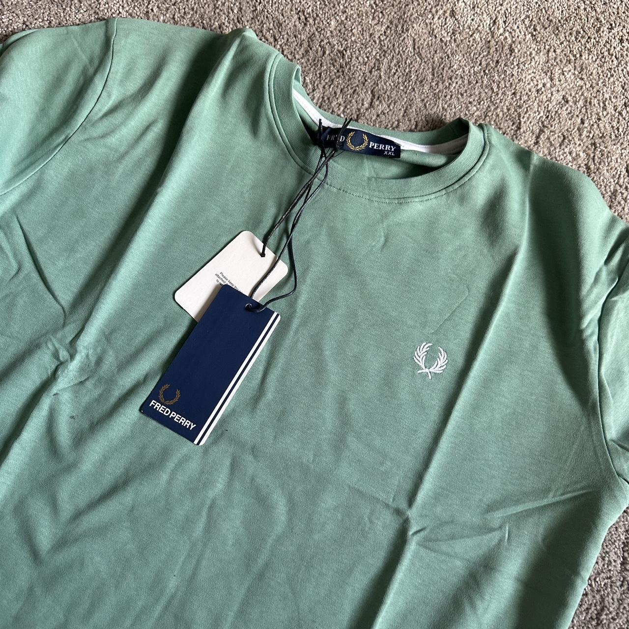 Fred perry brand new light green xxl slim fit - Depop