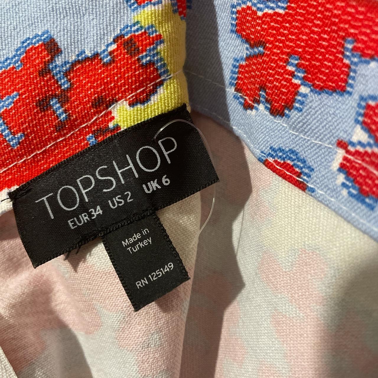 High waisted skit Red blue & white skirt with... - Depop