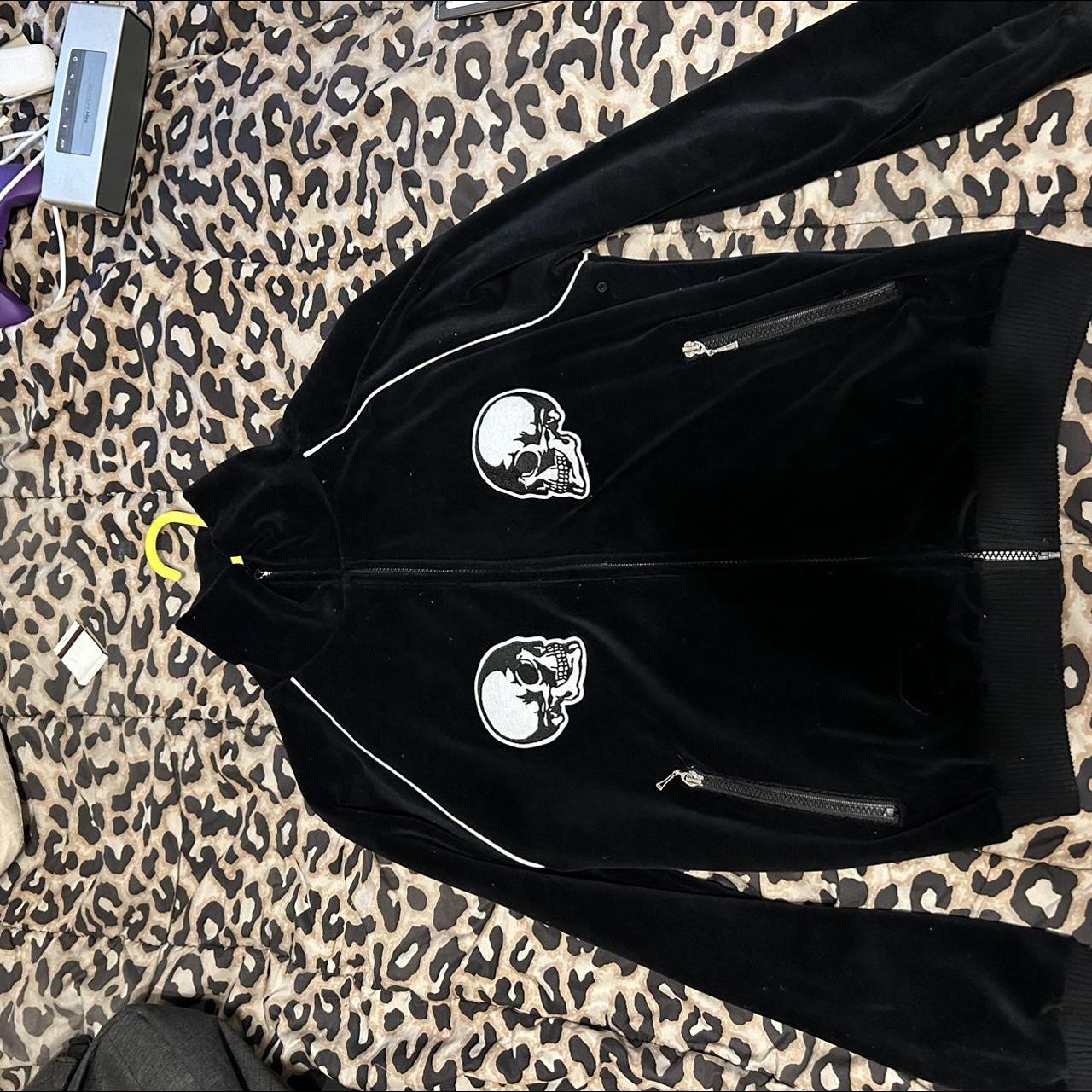 number nine double skull clash track jacket - Depop