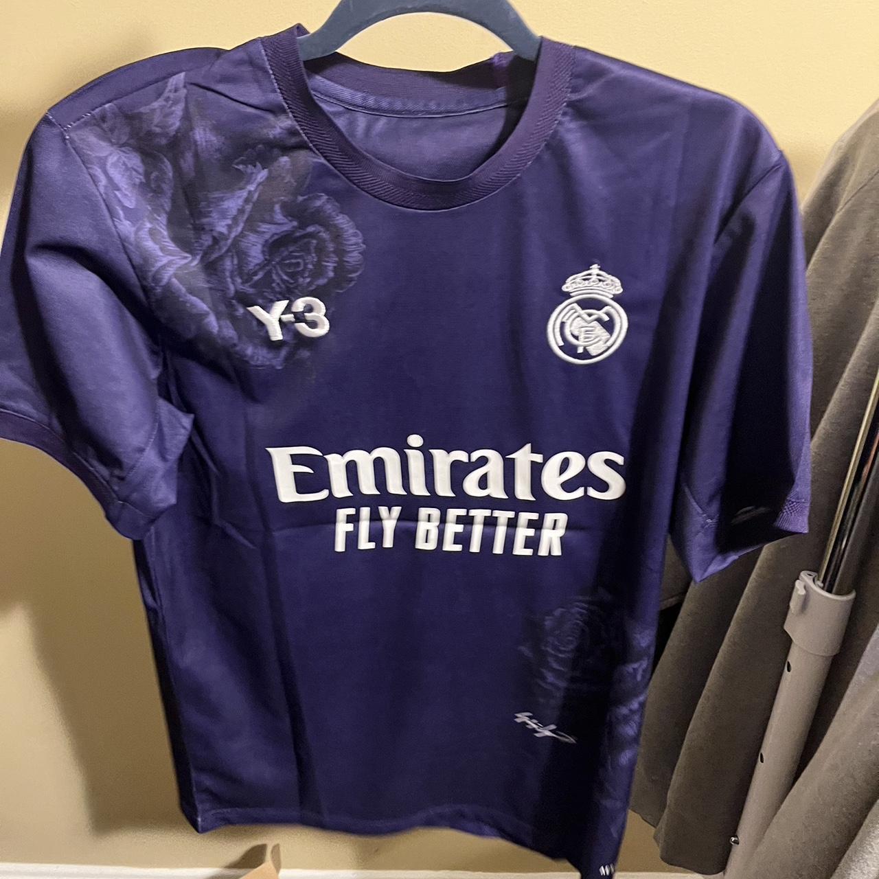 Real Madrid Bellingham “5” Y-3 Collab Purple Jersey... - Depop