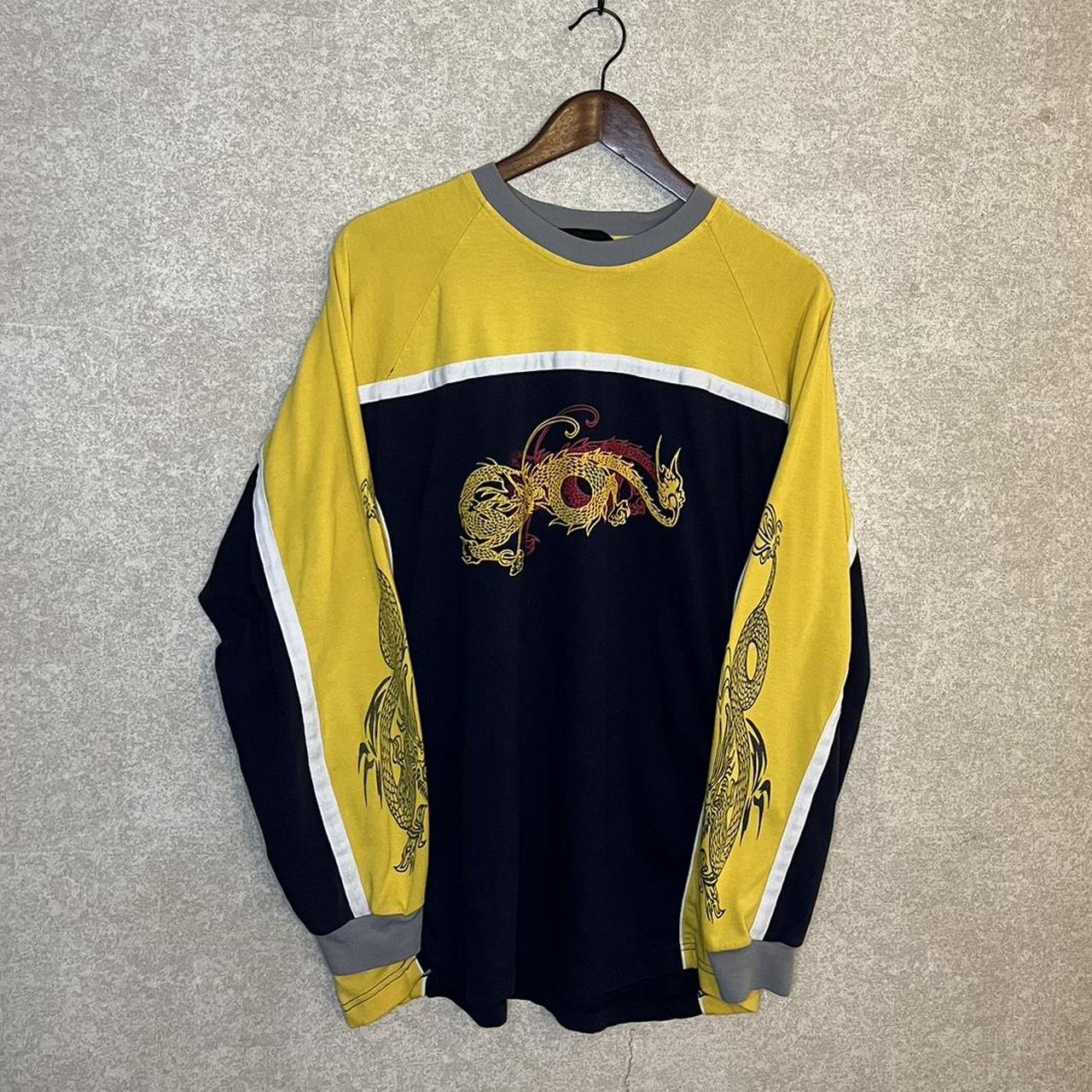 Vintage y2k Dragon grunge Long Sleeve Tee Shirt -... - Depop