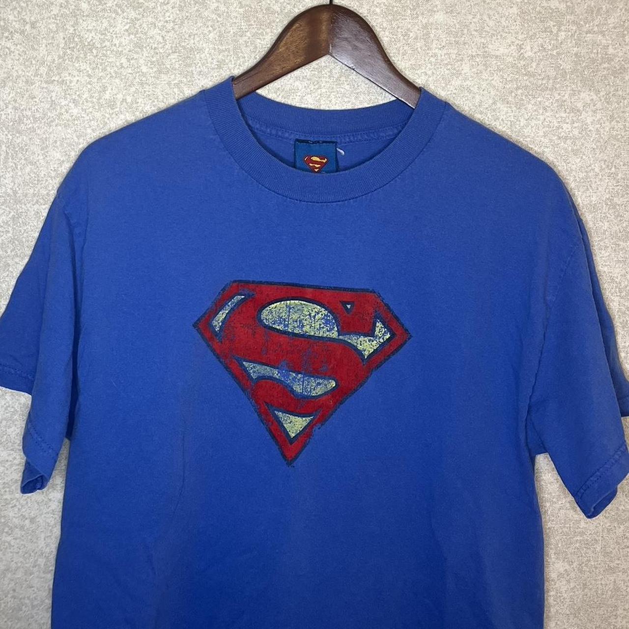 Vintage y2k Superman Marvel SuperHero Tee Shirt -... - Depop