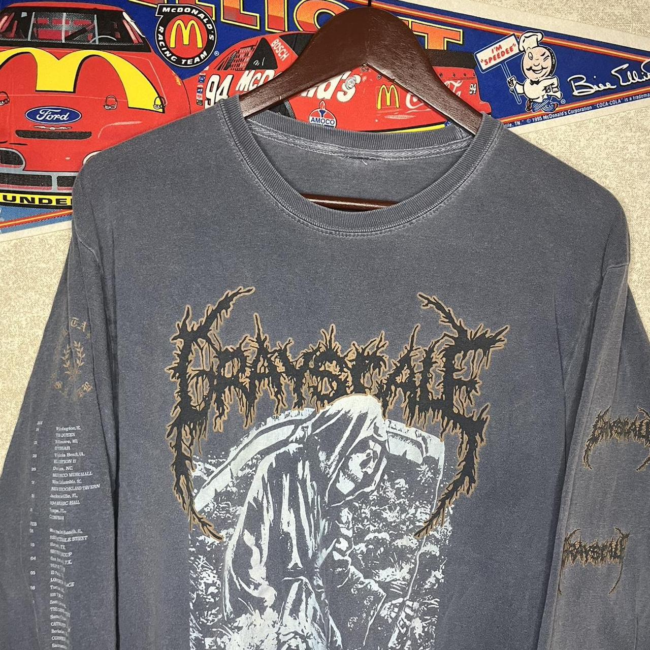 Vintage y2k Greyscale Band Tour Long Sleeve Tee... - Depop