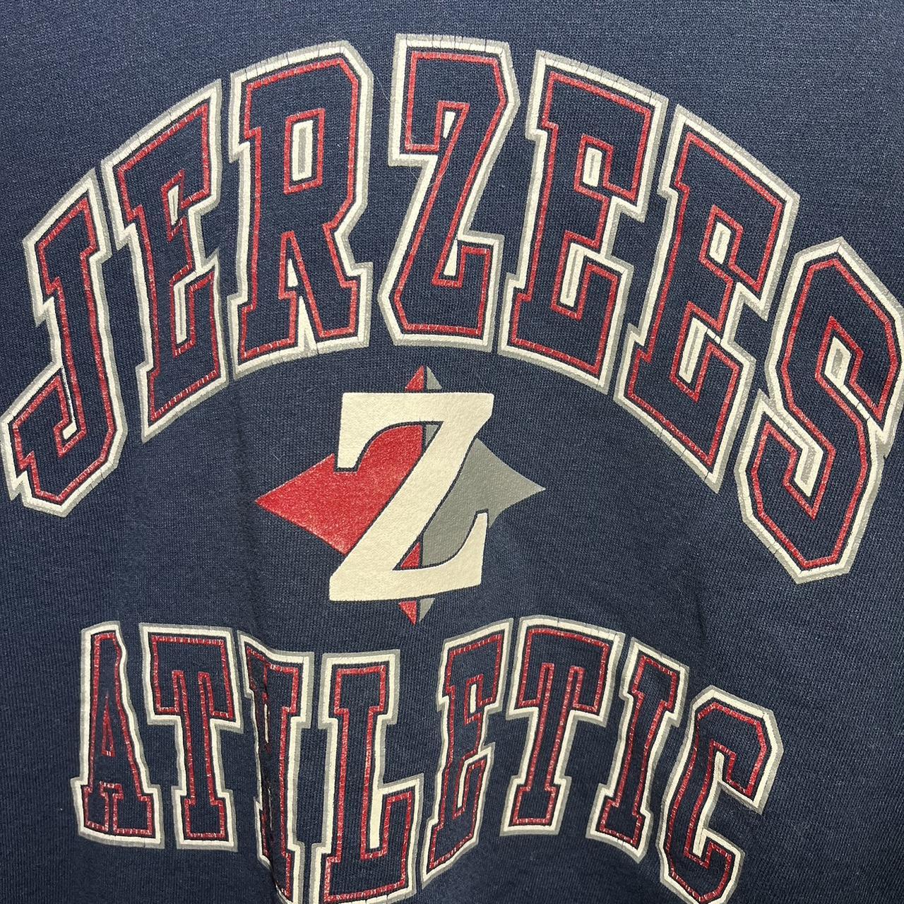 Vintage 1990s Jerzees Athletics Logo Sweatshirt... - Depop