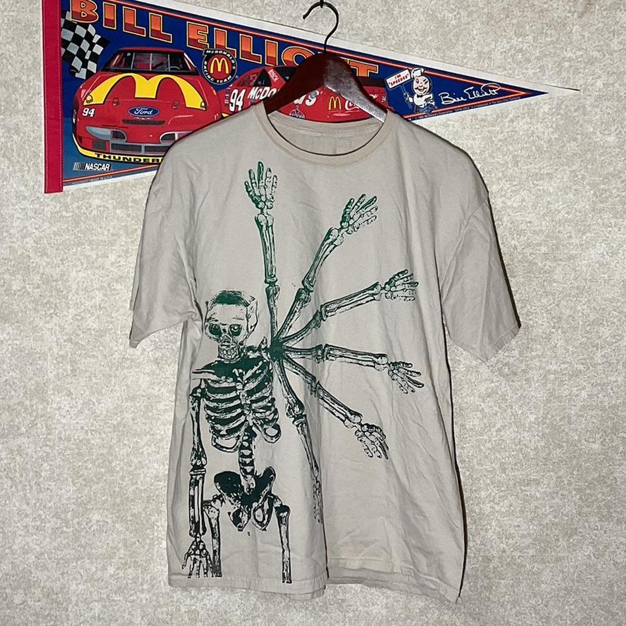 Vintage y2k Skeleton Skull Waving Grunge Cyber Punk... - Depop