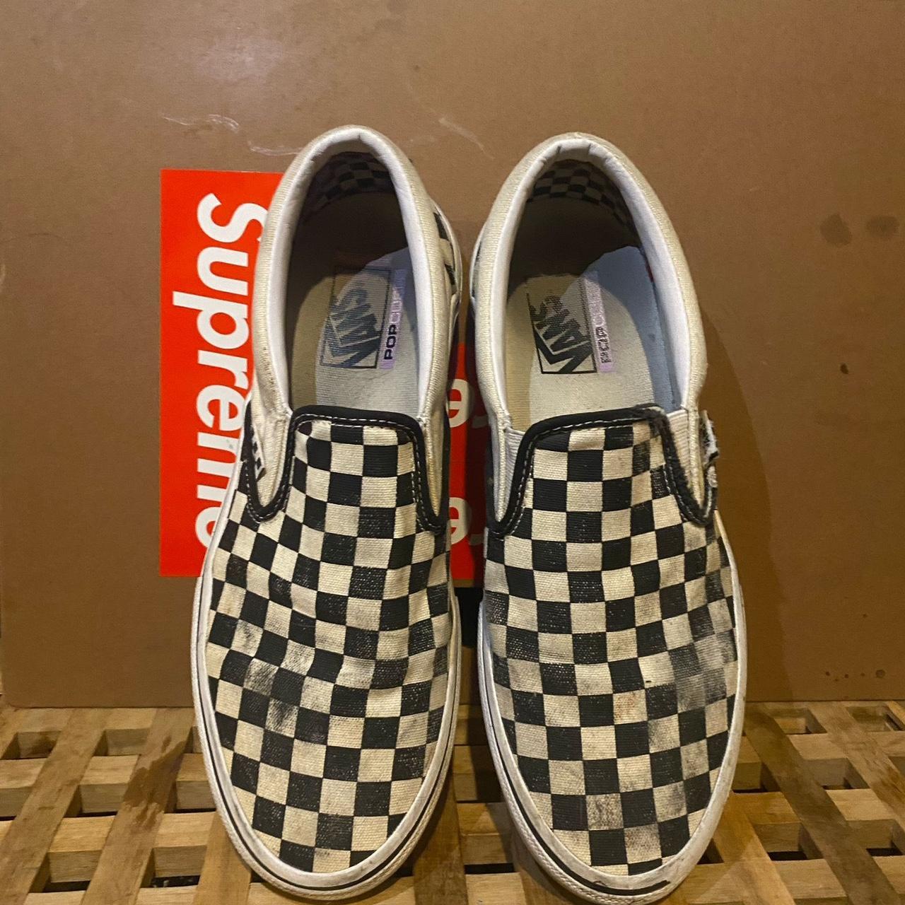 Vans skateboarding checkered slip-ons. Good for... | Depop