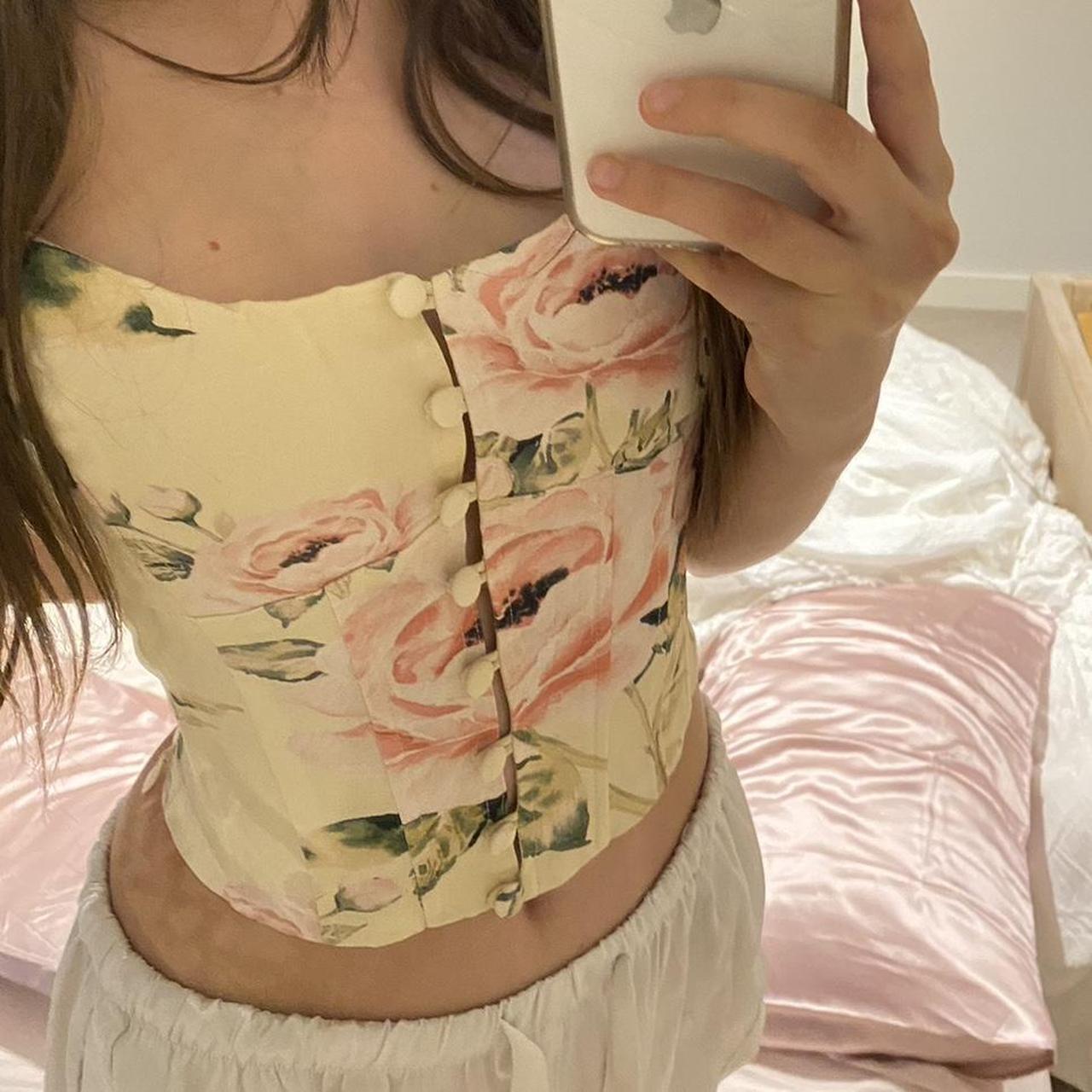 Tiger Mist Women's Yellow Corset | Depop