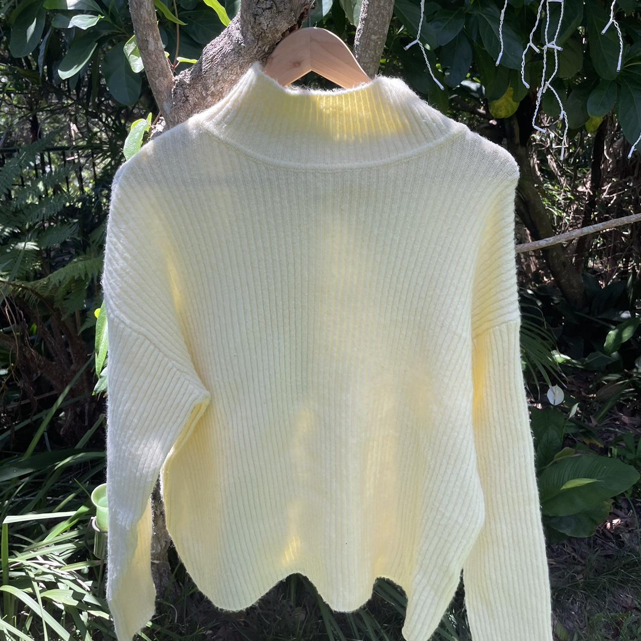 Lemon yellow knit jumper 🍋 size: labelled as 12... - Depop
