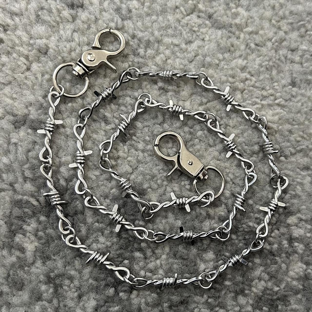 Vintage 2000s Barbed Wire Wallet Chain goes with... - Depop