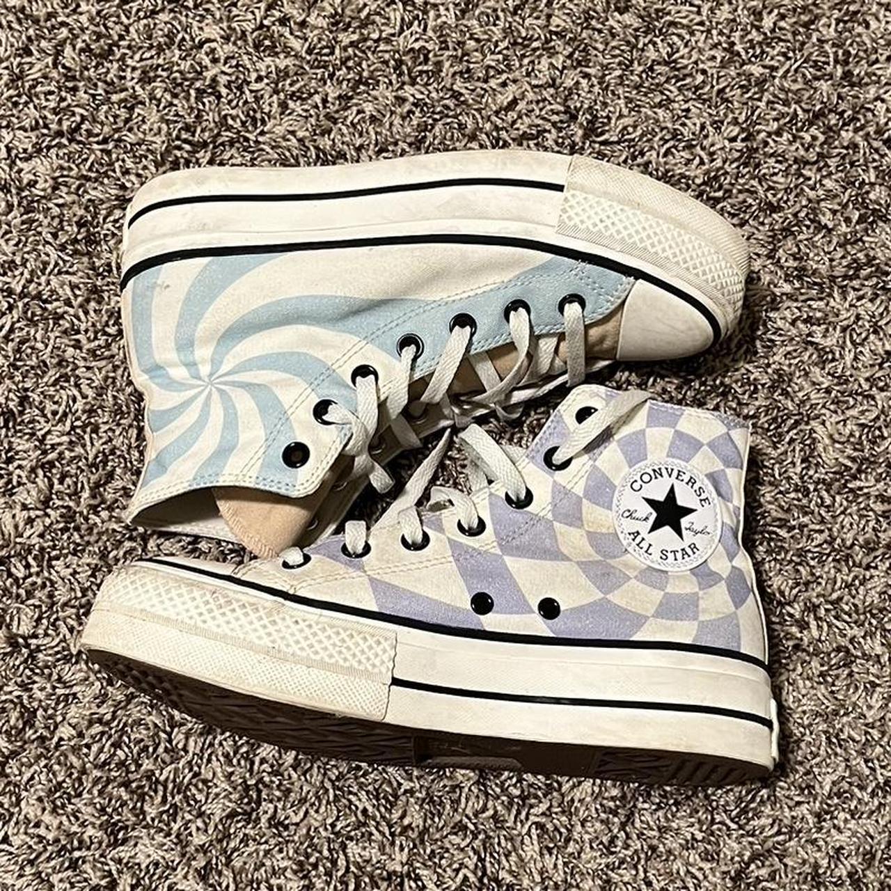 custom platform converse!!! men's 6/women's 8 - in... - Depop