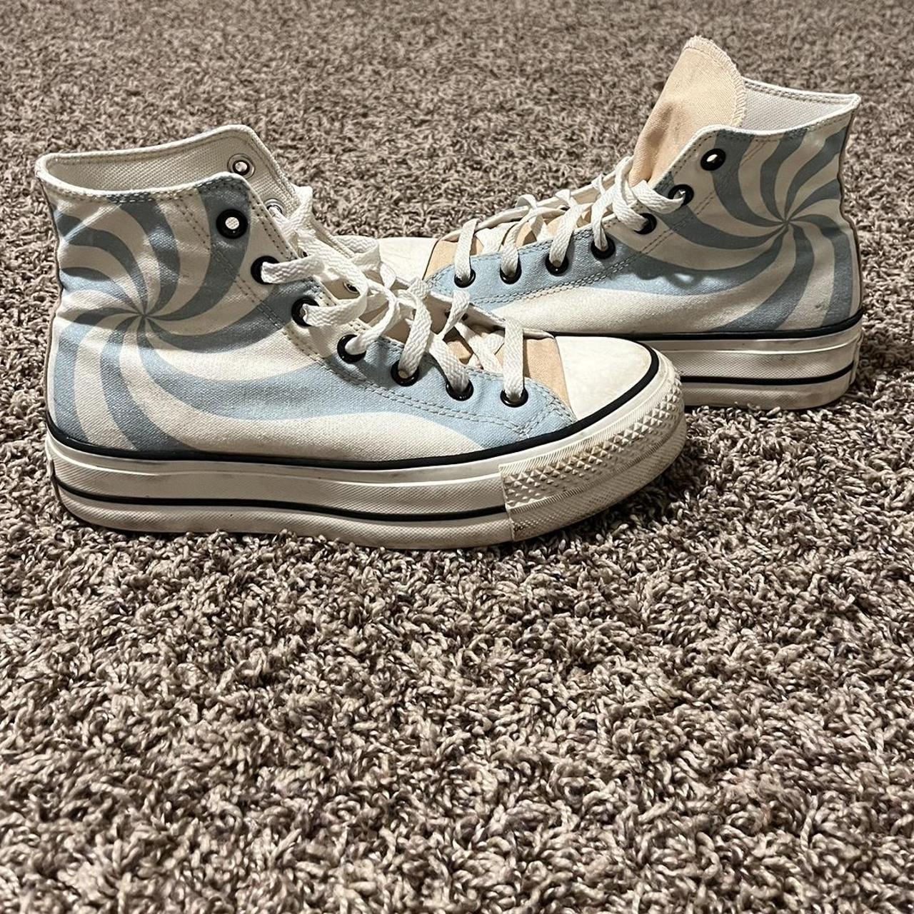 custom platform converse!!! men's 6/women's 8 - in... - Depop