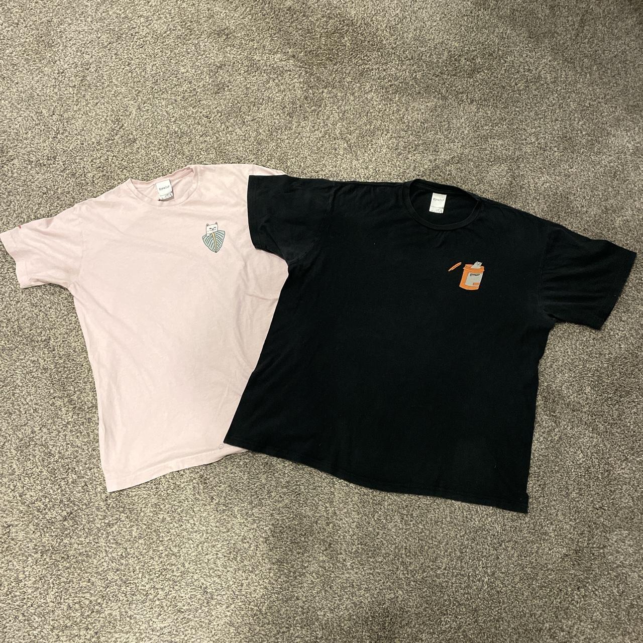 Rip N Dip Shirt Bundle 🛹 🐱 Pink is a L Black is a... - Depop