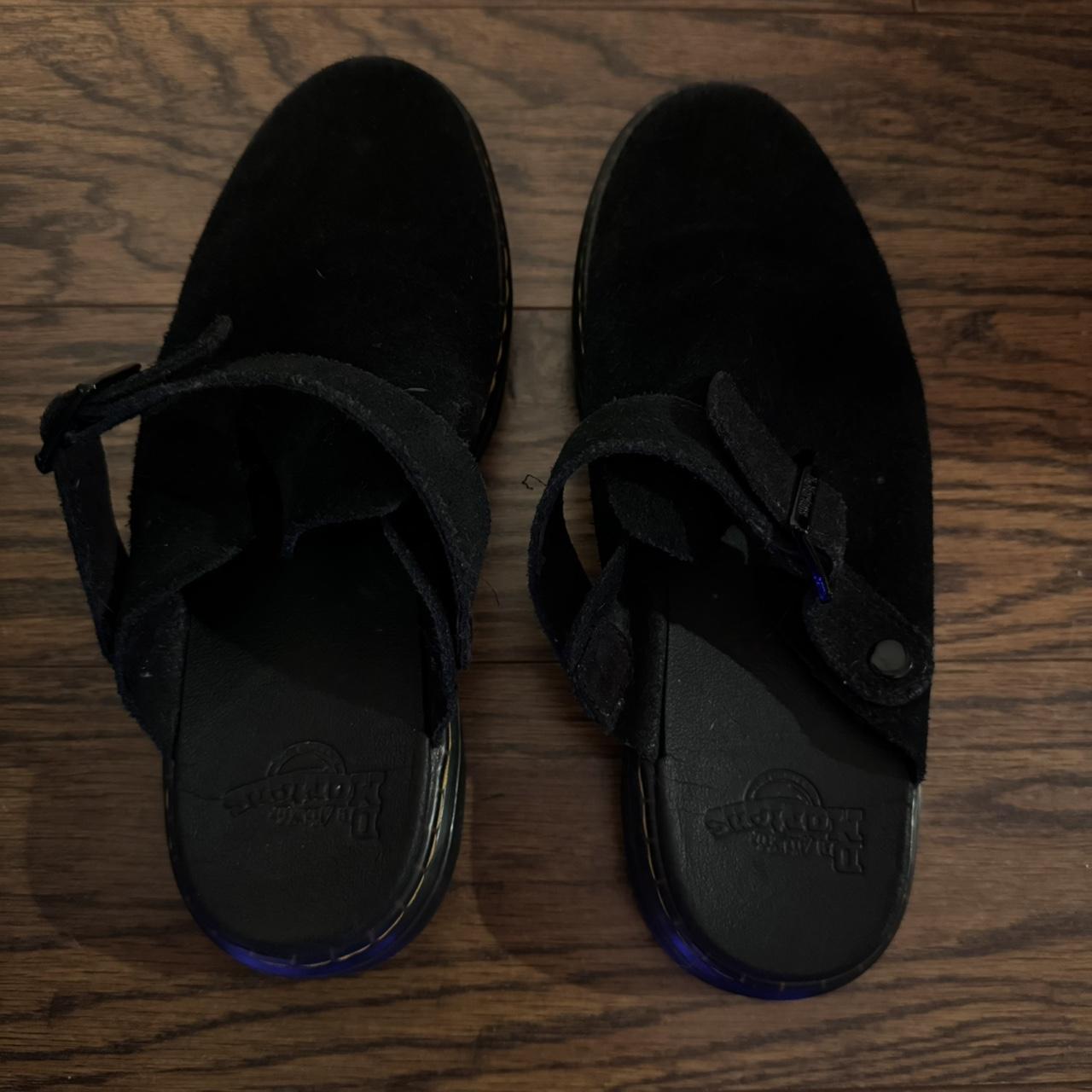 Doc Marten Carlson Clogs Black w/ Yellow Stitching... - Depop