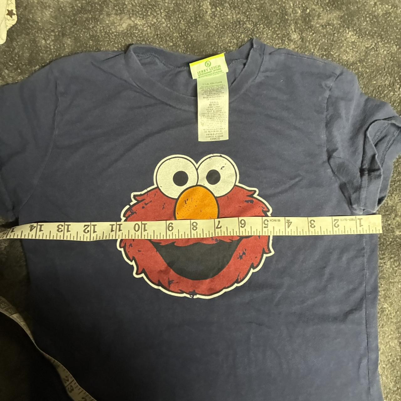 Y2K Sesame Street Baby T Navy blue Elmo graphic tee... | Depop