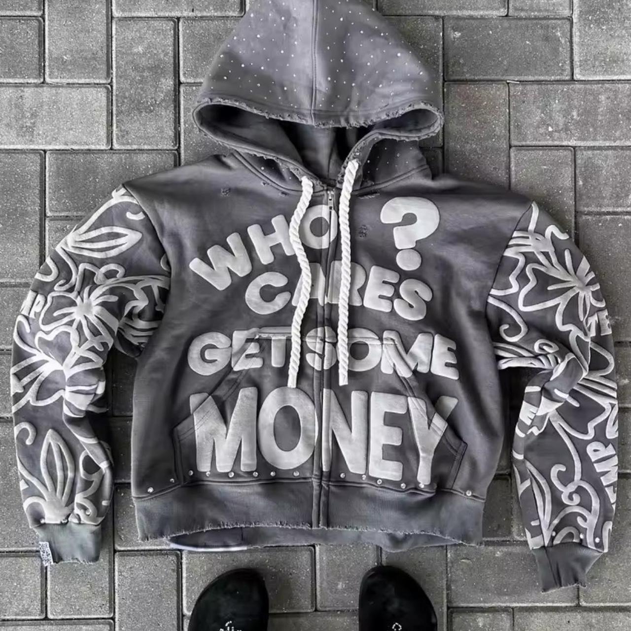 Black & multi-coloured streetwear tracksuit... | Depop