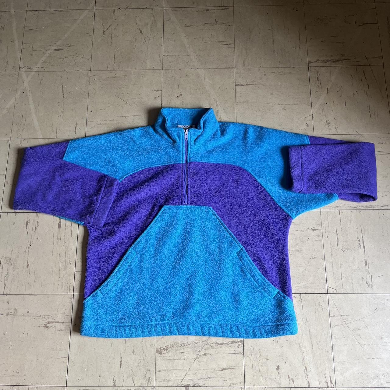 Vintage quarter zip fleece type of sweater.... - Depop