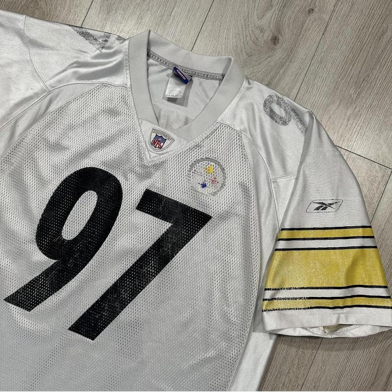 Vintage Reebok Pittsburgh Steelers Jersey Kendrell... - Depop