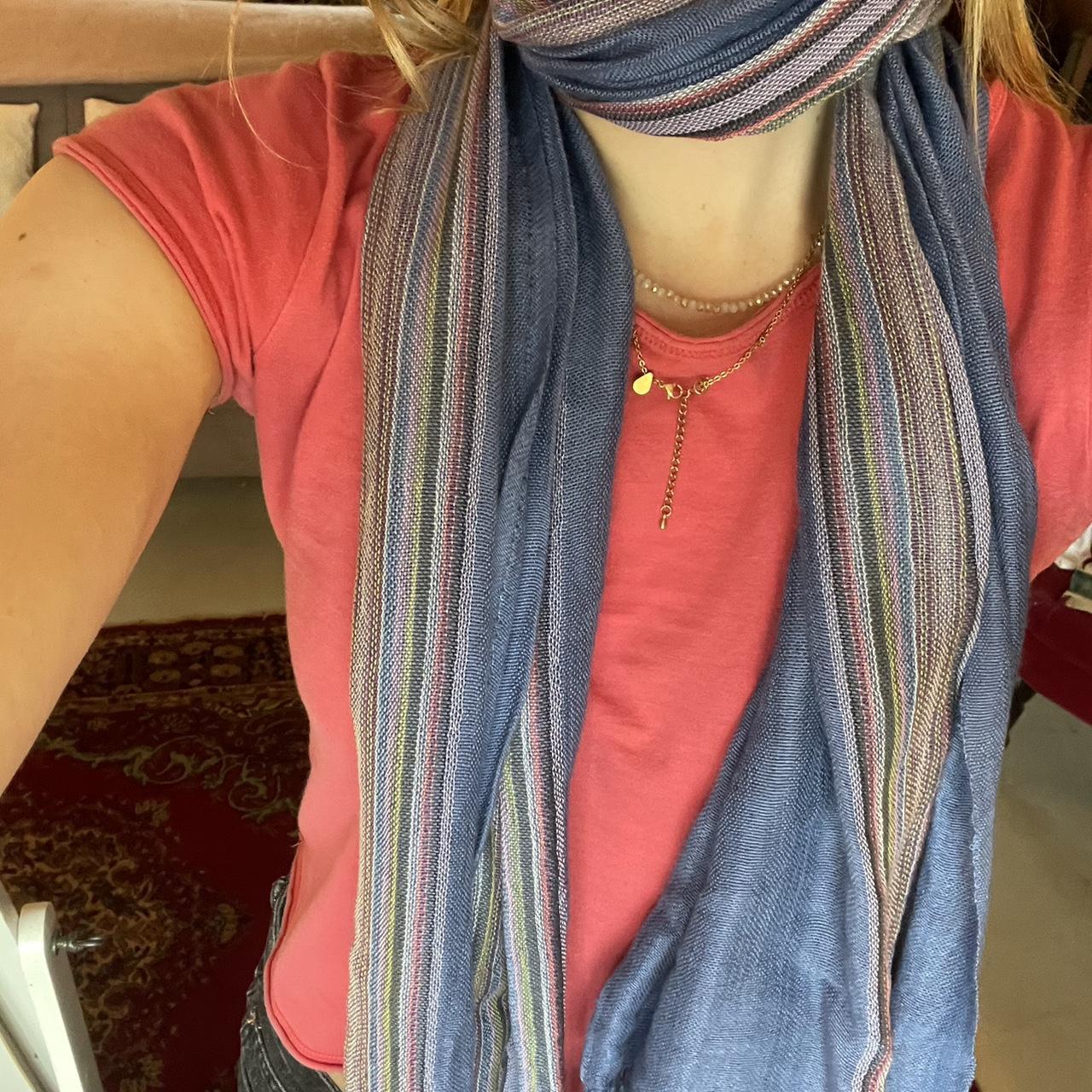 Stripy scarf So lovely Boho style Tassels on the end - Depop