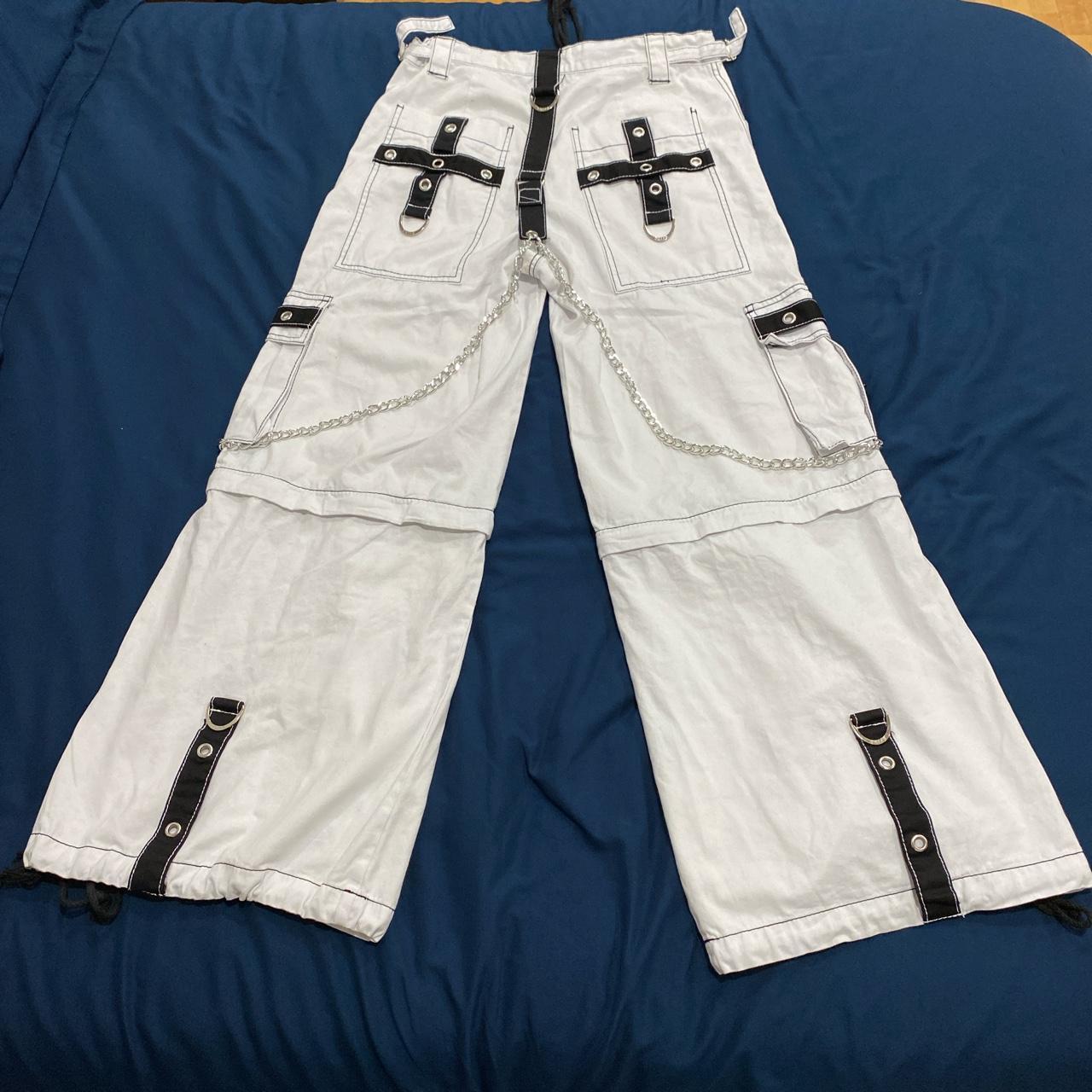 Tripp NYC Men's White and Black Trousers | Depop