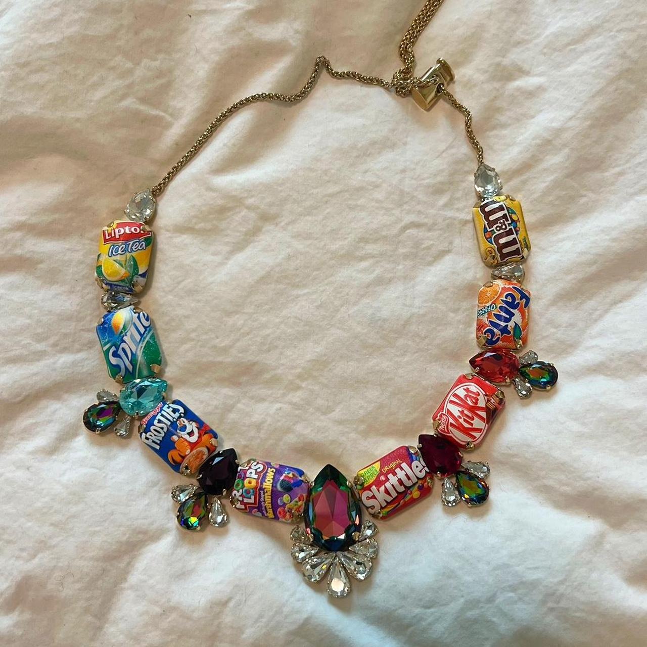 Cereal statement necklace, adjustable #bijoux - Depop