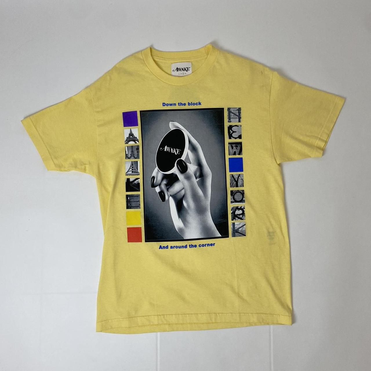 Awake NY Men's Yellow T-shirt | Depop
