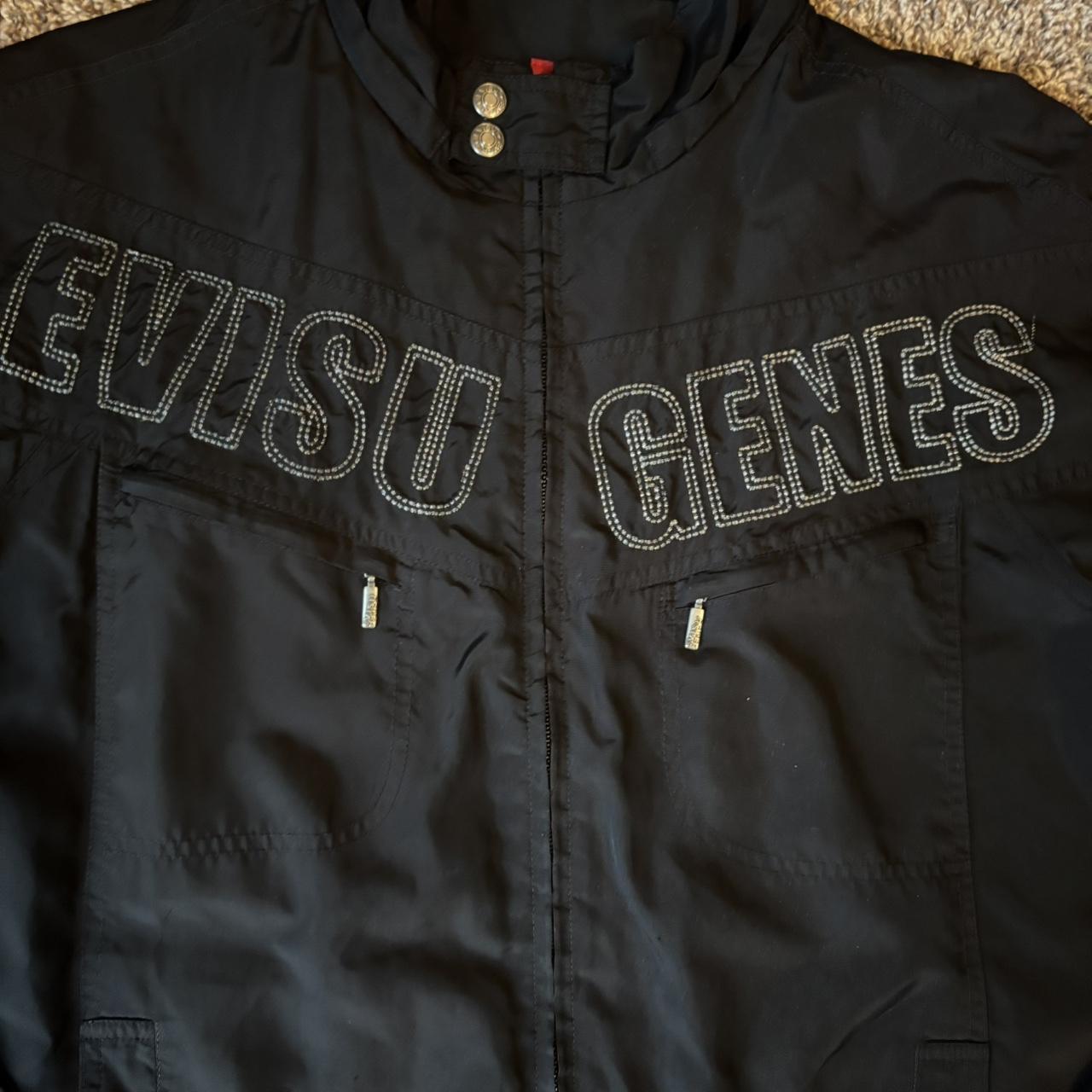 evisu logo stitched label jacket in size L.... | Depop